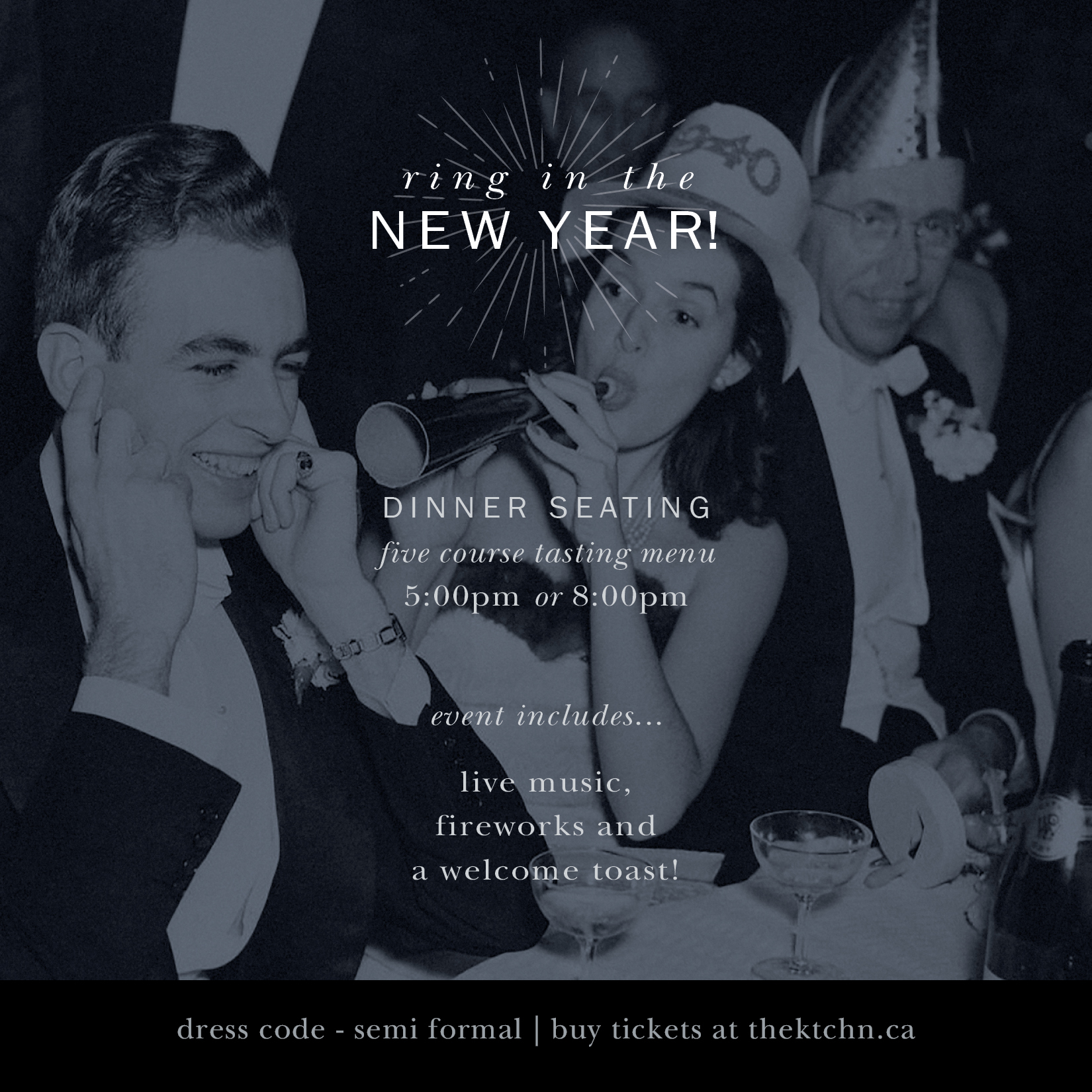 NYE Dinner & Fireworks at The KTCHN